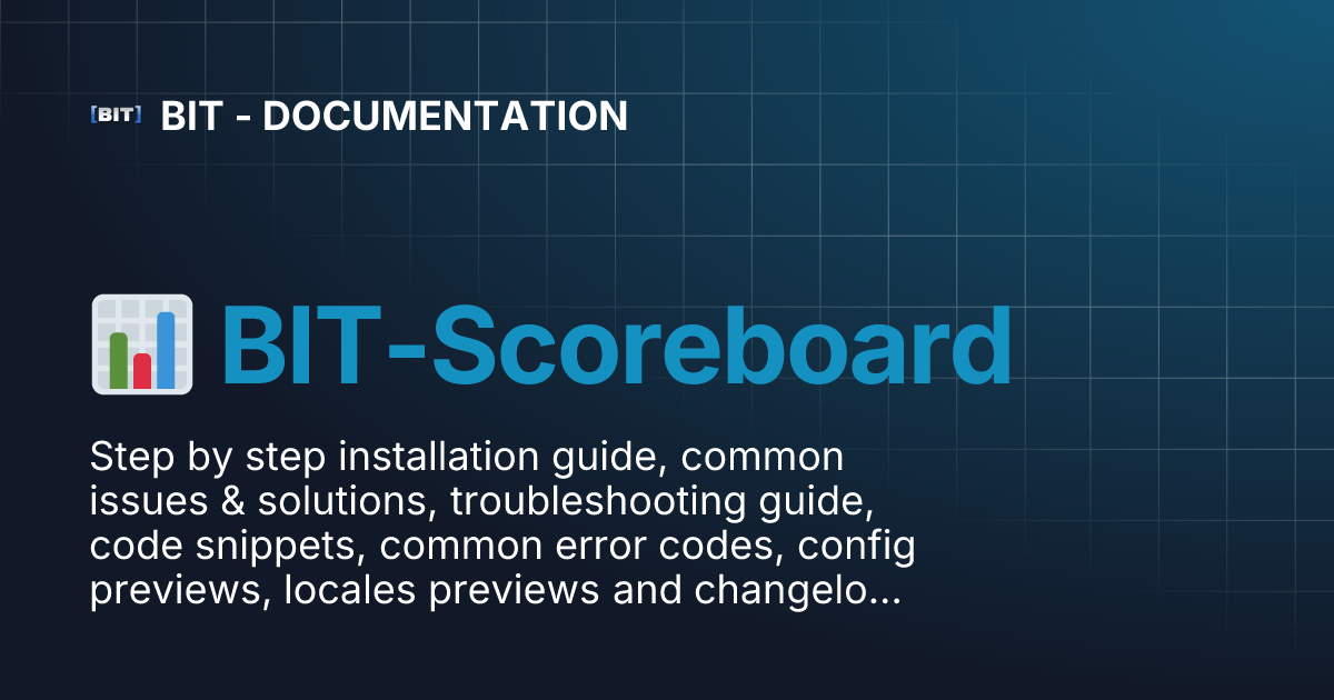 📊 BIT-Scoreboard | BIT - DOCUMENTATION